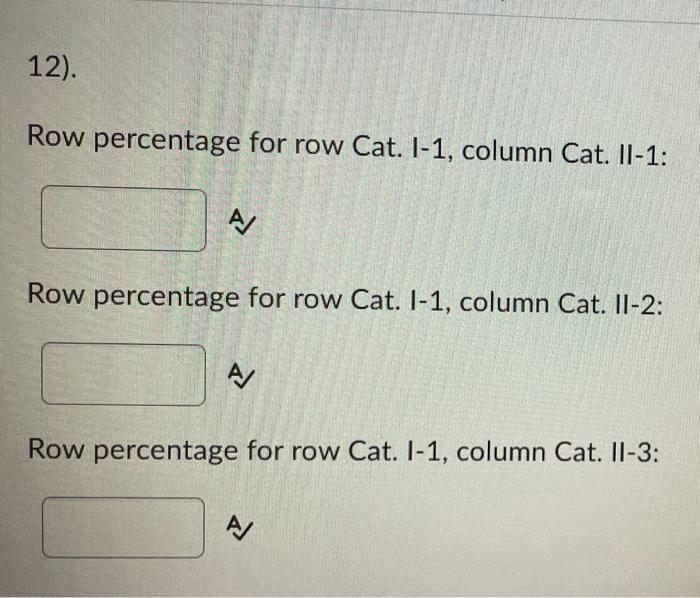 Solved Cat. 1-1 Variable I Cat. I-2 Cat. I-3 Variable II | Chegg.com