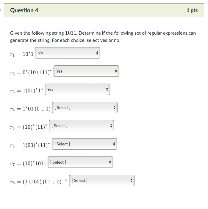 Solved Question 4Given the following string 1011. ﻿Determine | Chegg.com