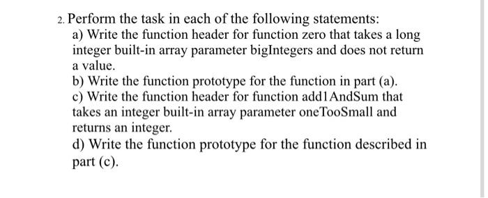 Solved 2. Perform the task in each of the following | Chegg.com