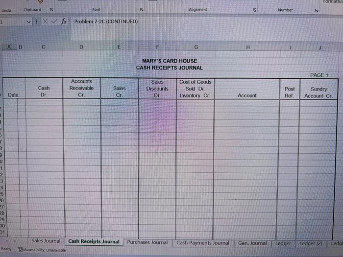 please help me answer the problems( sales journal, | Chegg.com