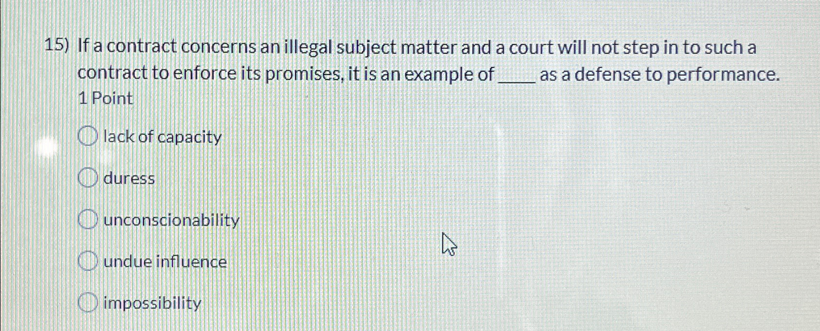 Solved If a contract concerns an illegal subject matter and | Chegg.com