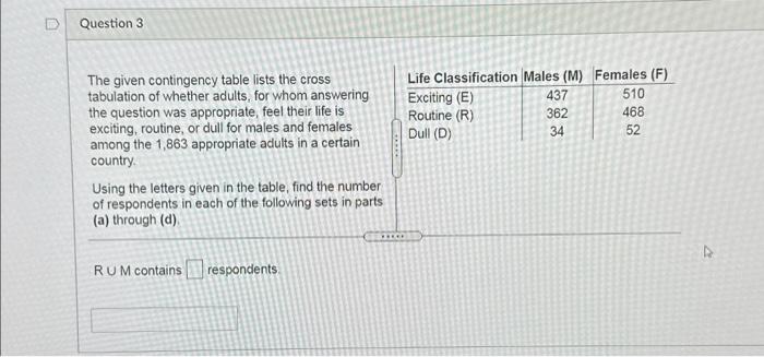 Solved The given contingency table lists the cross | Chegg.com