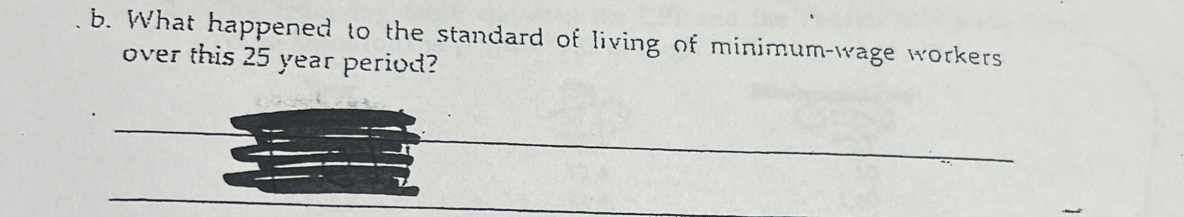 Solved b. ﻿What happened to the standard of living ni | Chegg.com