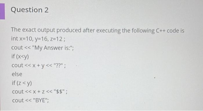 Solved The exact output produced after executing the | Chegg.com