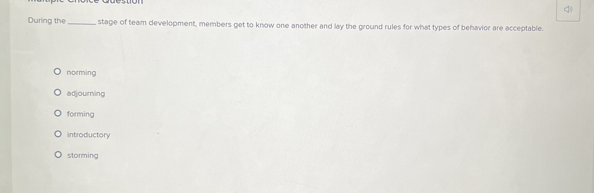 High Quality SOLUTION During the q, ﻿stage of team development, members get | Chegg.com