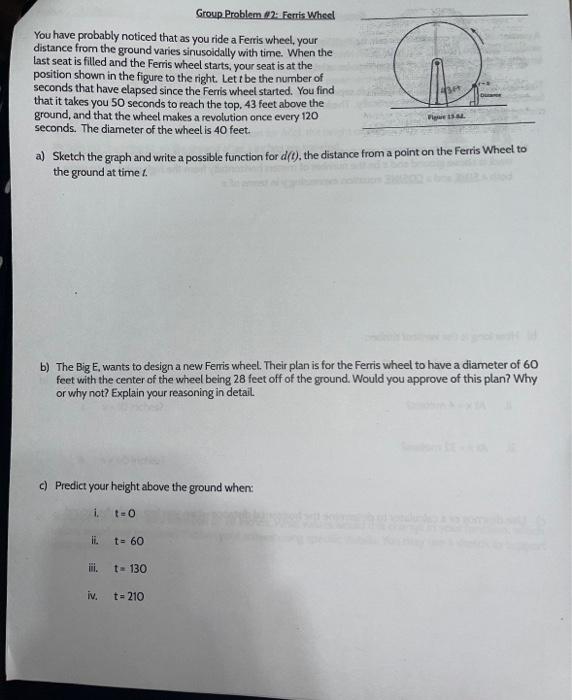 Solved You have probably noticed that as you ride a Ferris | Chegg.com