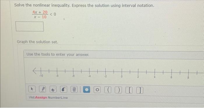 Solved Solve the nonlinear inequality. Express the solution | Chegg.com