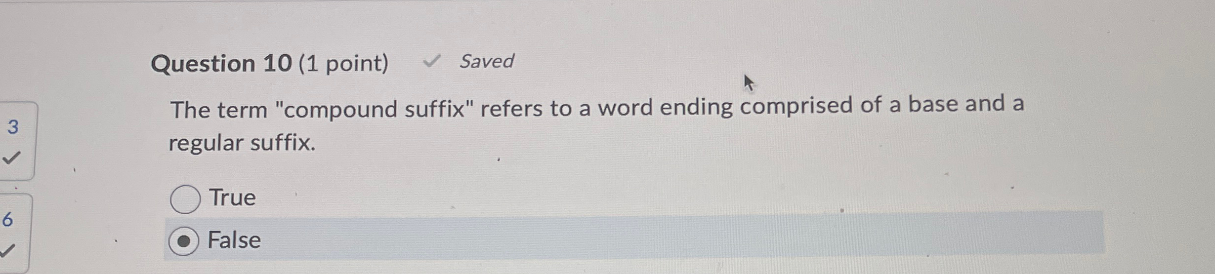 Solved Question 10 (1 ﻿point) ﻿SavedThe term "compound | Chegg.com