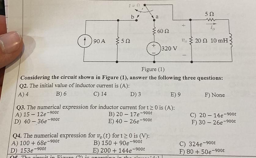 Solved rigure (1) Considering the circuit shown in Figure | Chegg.com