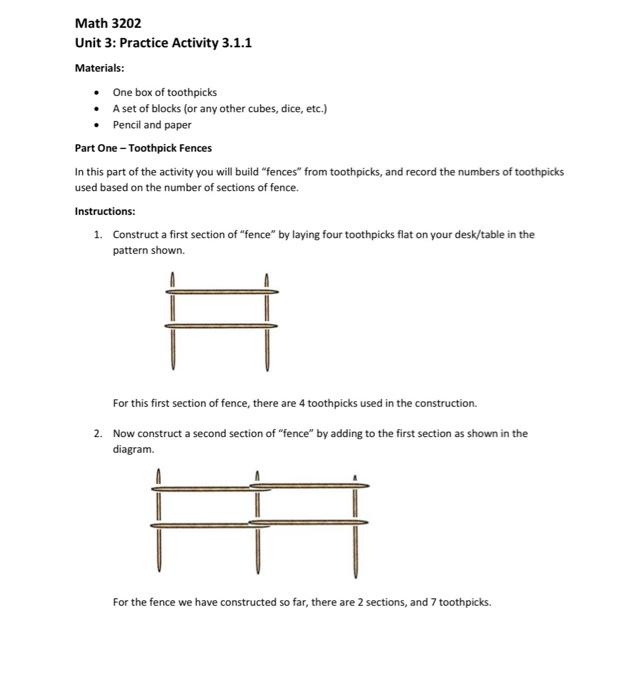 Solved For this first section of fence, there are 4 | Chegg.com