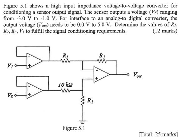 Solved Figure 5.1 ﻿shows a high input impedance | Chegg.com