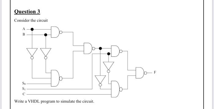 Solved Consider the circuit Write a VHDL program to simulate | Chegg.com