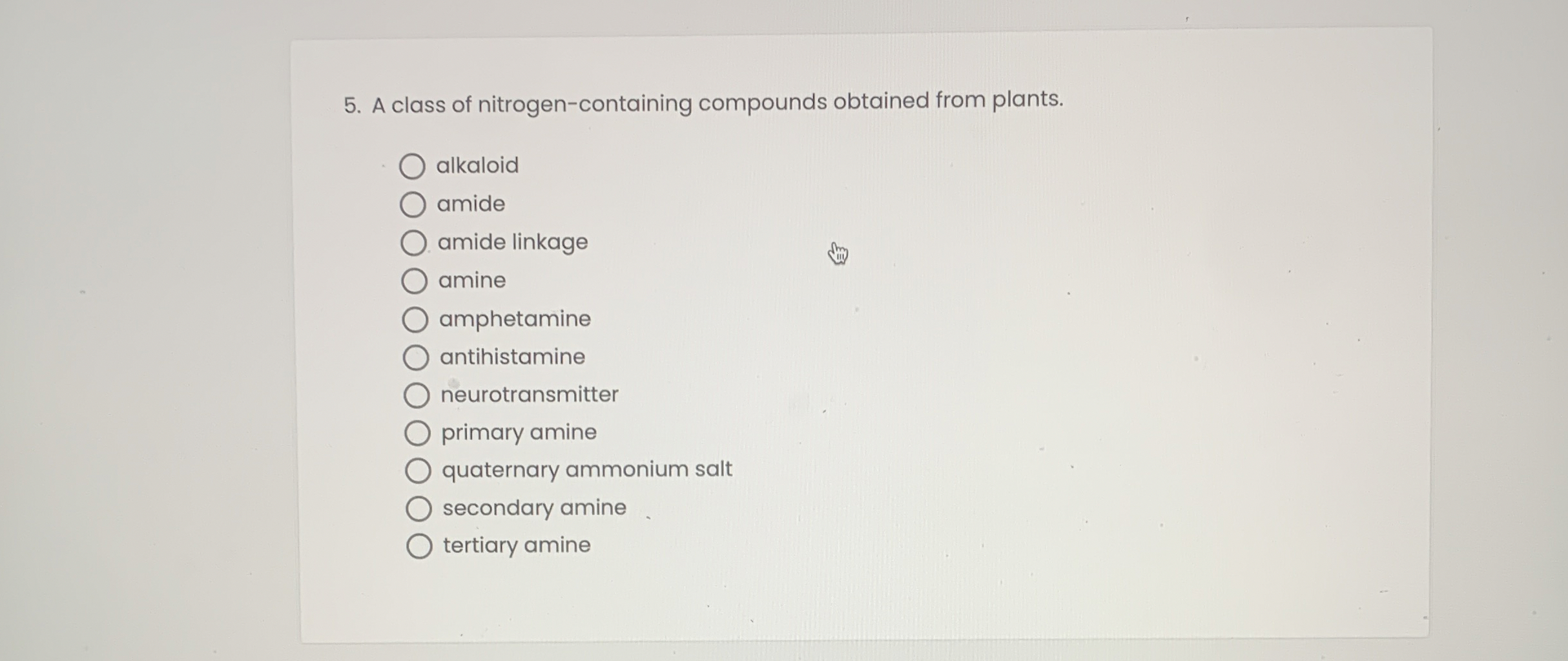 Solved A class of nitrogen-containing compounds obtained | Chegg.com