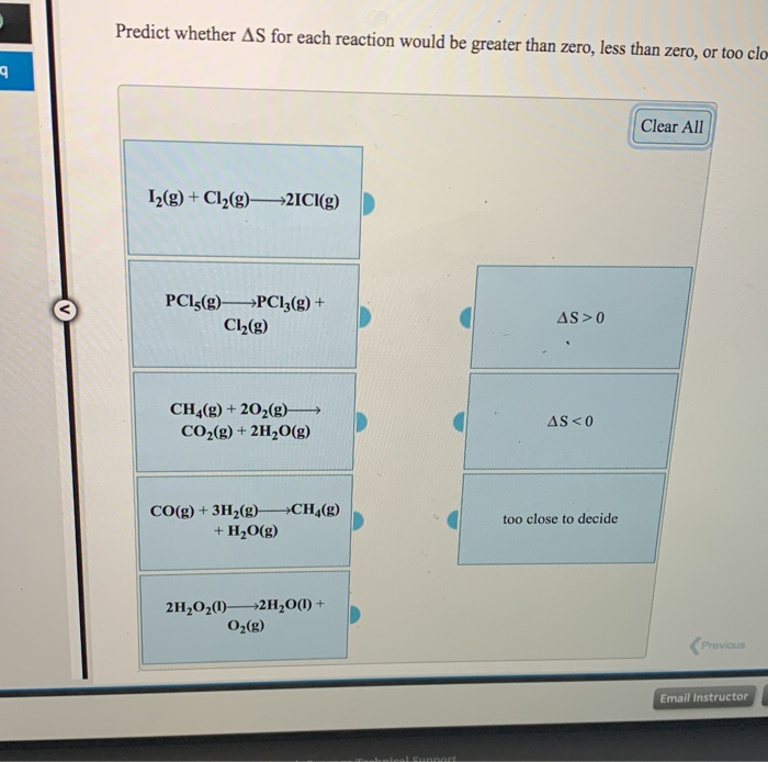 Solved Predict whether AS for each reaction would be greater | Chegg.com