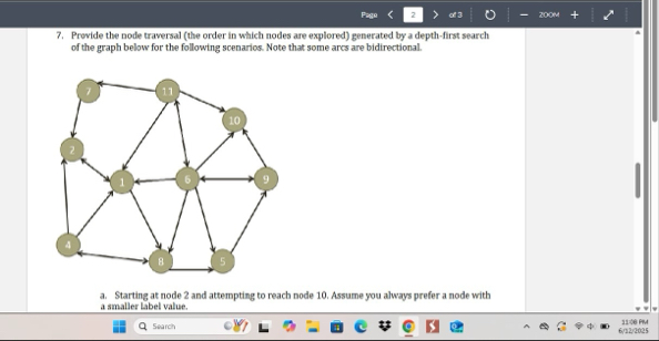 Solved Page2α 3200 ﻿M7. ﻿Provide the node traversal (the | Chegg.com
