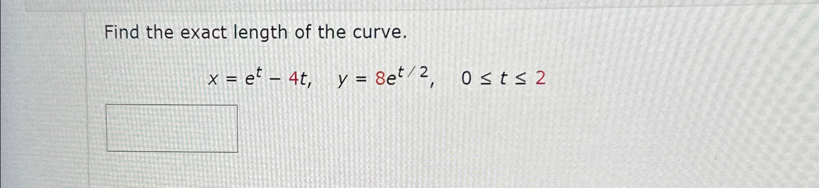 Solved Find the exact length of the | Chegg.com