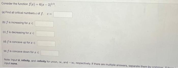 Solved Consider the function f(x)=2x2+21 (a) f is concave up | Chegg.com