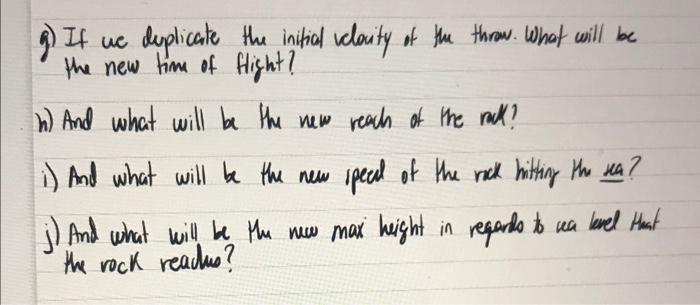 Solved 3 From a boat, a catapult throws big rocks to a ship | Chegg.com