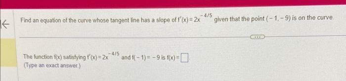 Solved Find an equation of the curve whose tangent line has | Chegg.com