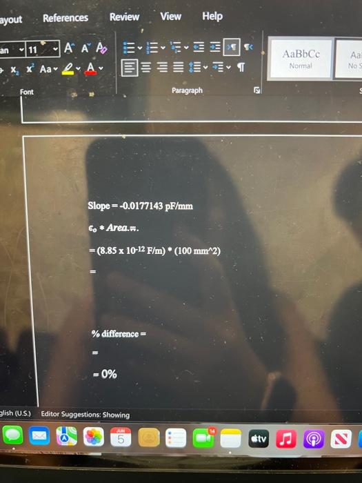 Solved Calculate the E0 * Area using the correct unit | Chegg.com