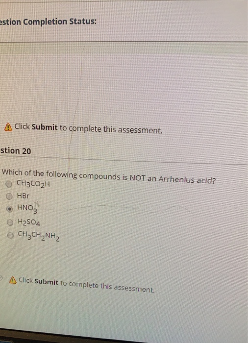 Solved estion Completion Status: A Click Submit to complete | Chegg.com