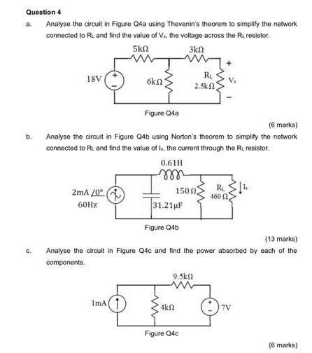 Solved Question 4 a. Analyse the circuit in Figure Q4a using | Chegg.com