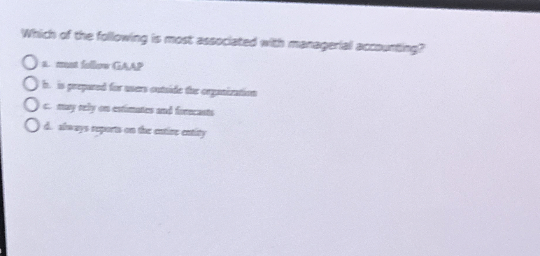 Solved Which of the following is most associated with | Chegg.com