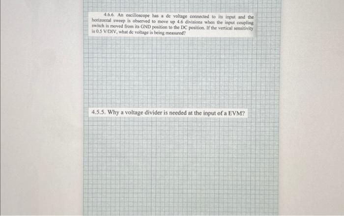 Solved 4.6.6. An oscilloscope has a de voltage connected to | Chegg.com