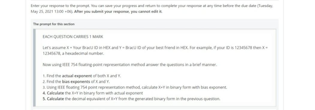 Solved Enter your response to the prompt. You can save your | Chegg.com
