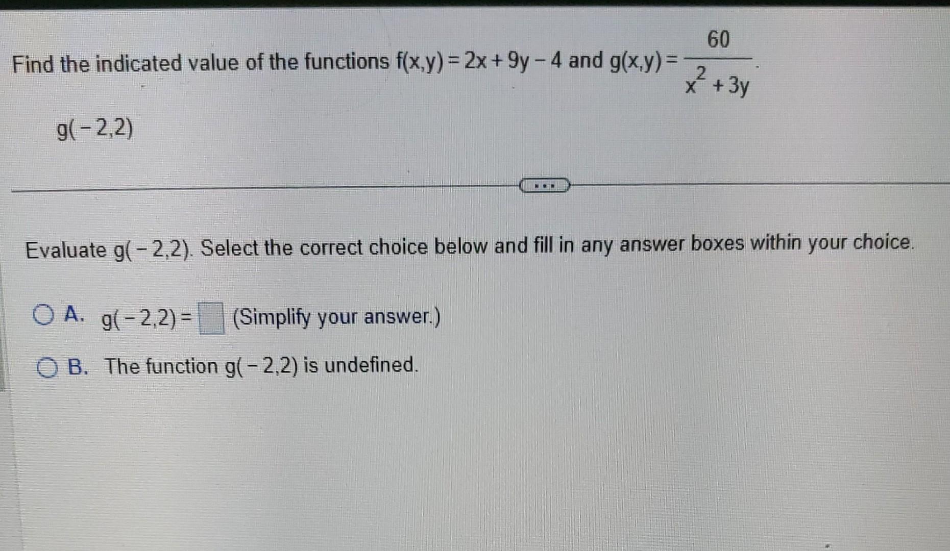 Solved Find the indicated value of the functions | Chegg.com