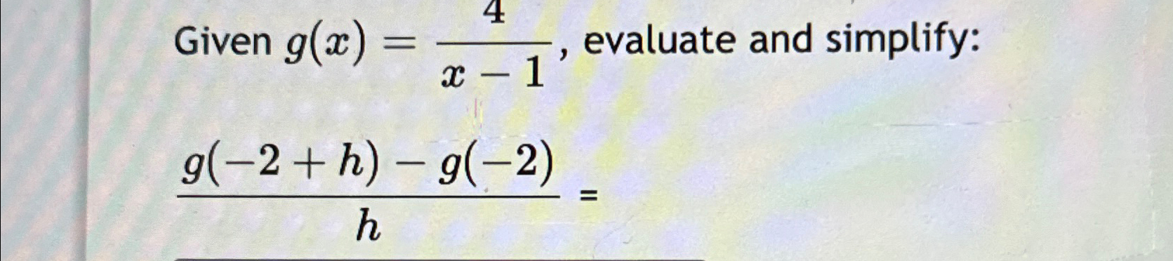 Solved Given g(x)=4x-1, ﻿evaluate and | Chegg.com