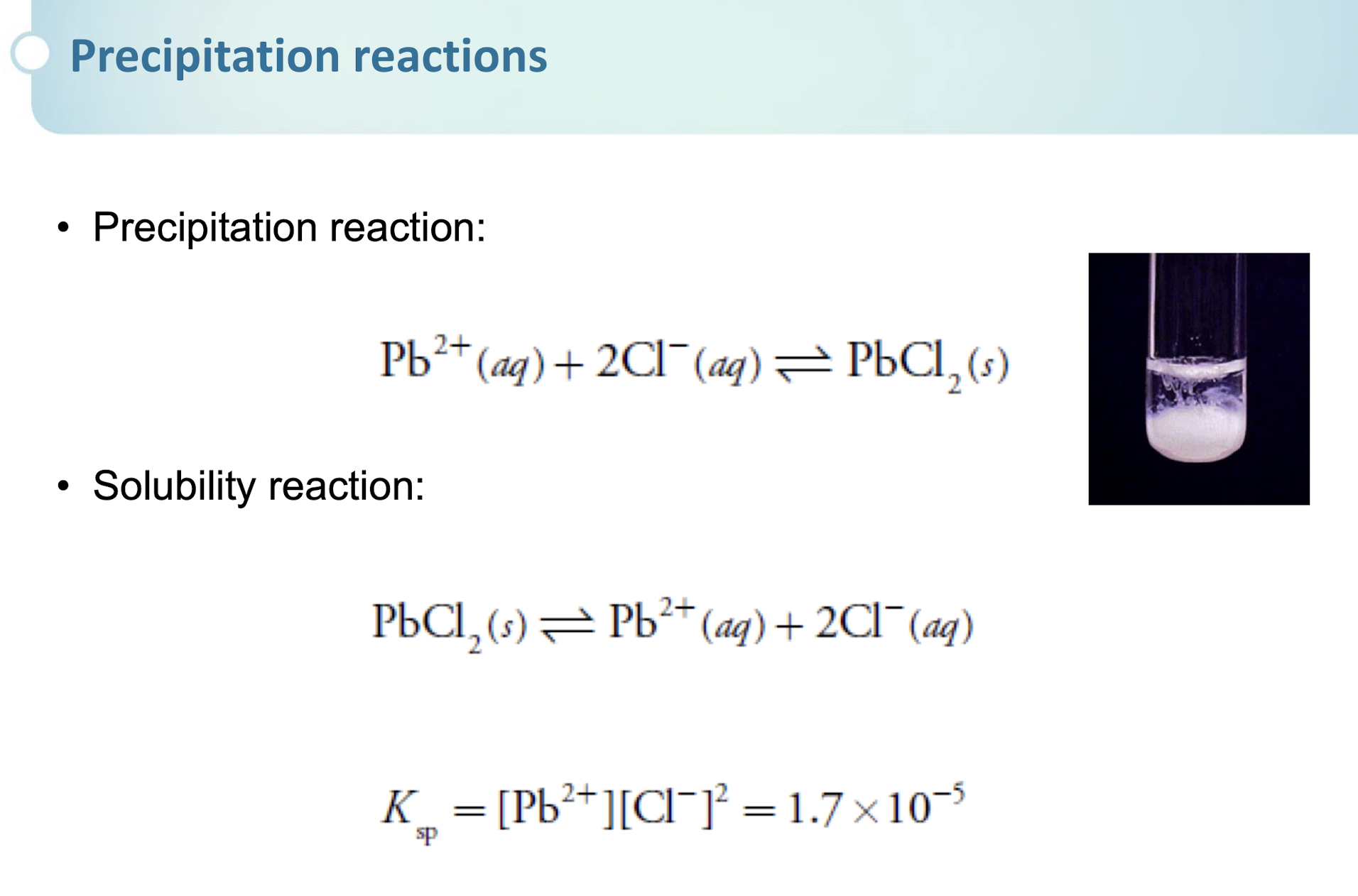 Solved Precipitation reactionsPrecipitation | Chegg.com