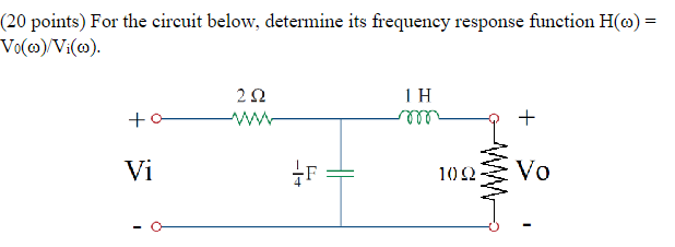 Solved For the circuit below, determine its frequency | Chegg.com
