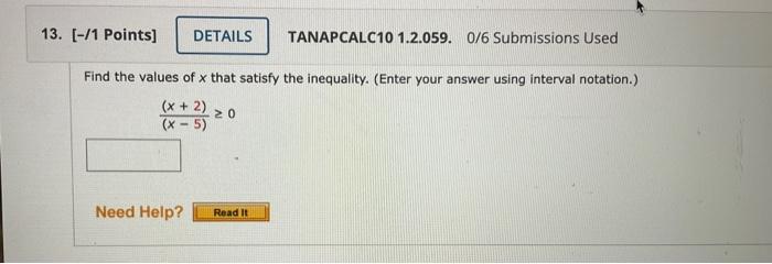 Solved Find the values of x that satisfy the inequality. | Chegg.com