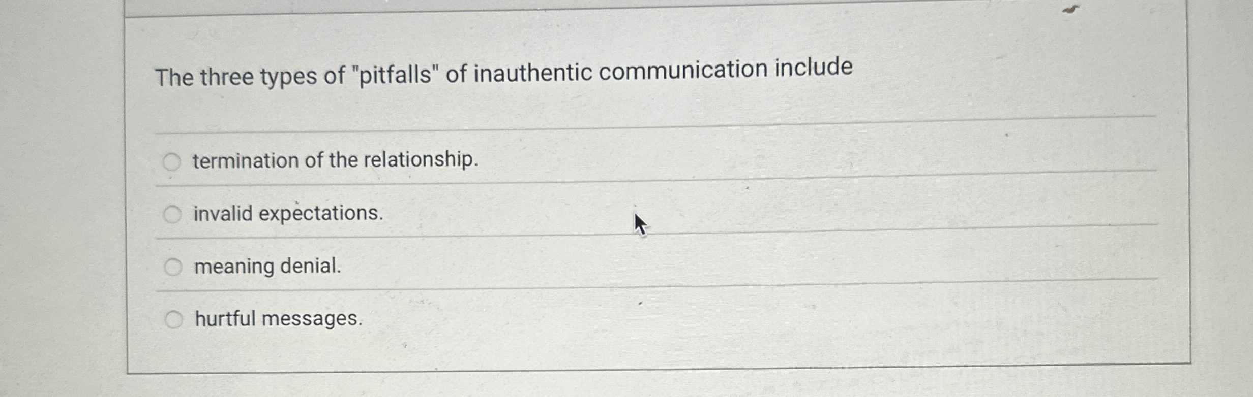 Solved The three types of "pitfalls" of inauthentic | Chegg.com