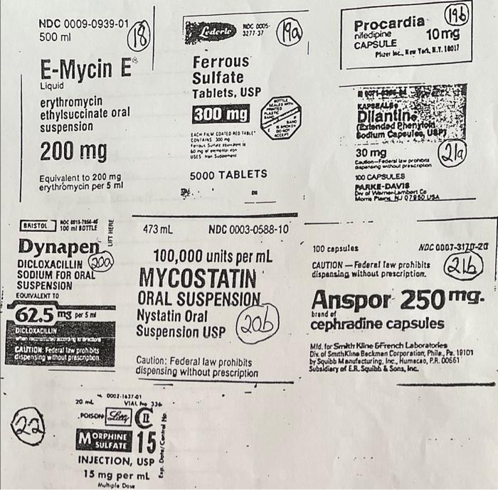Solved 9 b. Order: "Procardia gr. 1/6 PO Q8H." Prepare a | Chegg.com