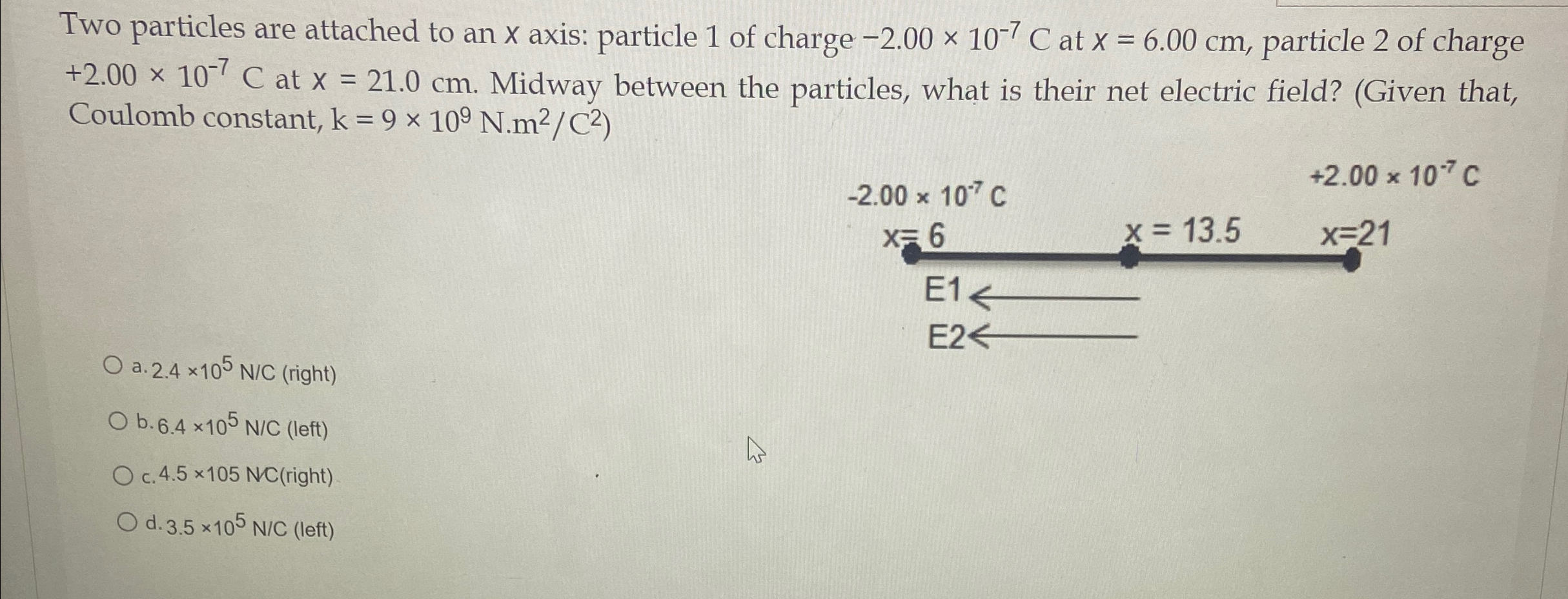 Solved Two particles are attached to an x ﻿axis: particle 1 | Chegg.com