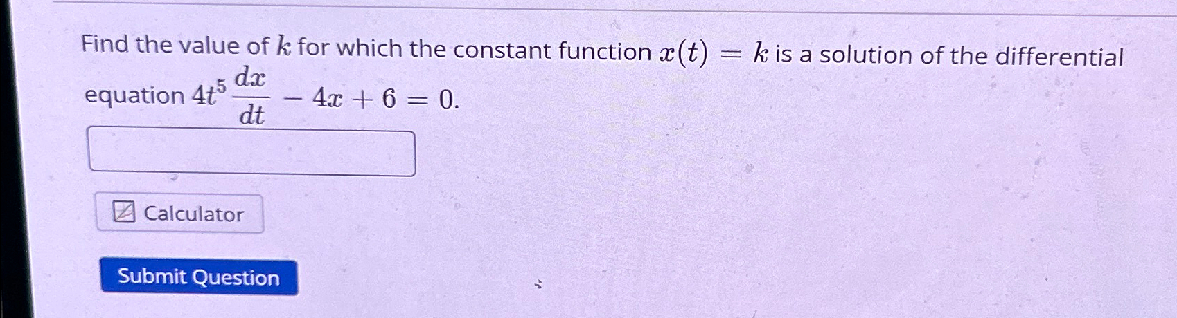 Solved Find the value of k ﻿for which the constant function | Chegg.com