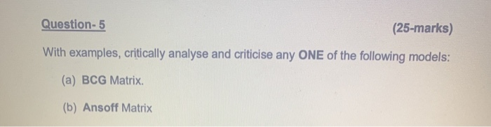 Solved Question-5 (25-marks) With examples, critically | Chegg.com