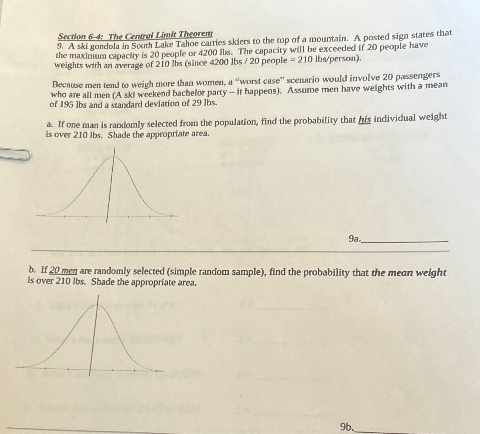 Solved Section 6-4: The Central Limit Theorem9. ﻿A ski | Chegg.com