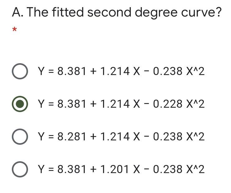 Solved 4.Fit a second degree curve to the following data and | Chegg.com