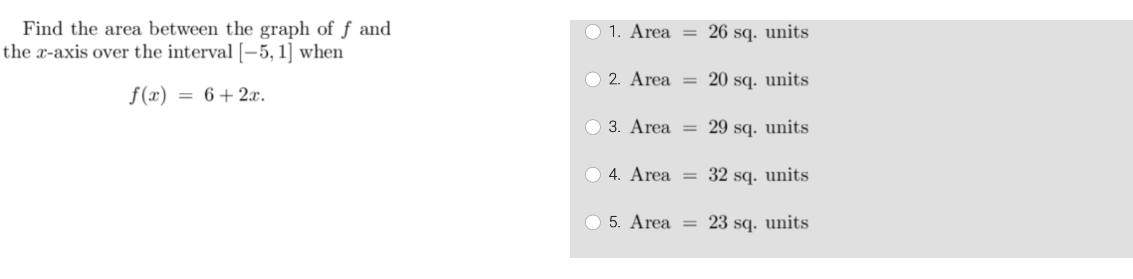 Solved Find the area between the graph of f ﻿andthe x-axis | Chegg.com