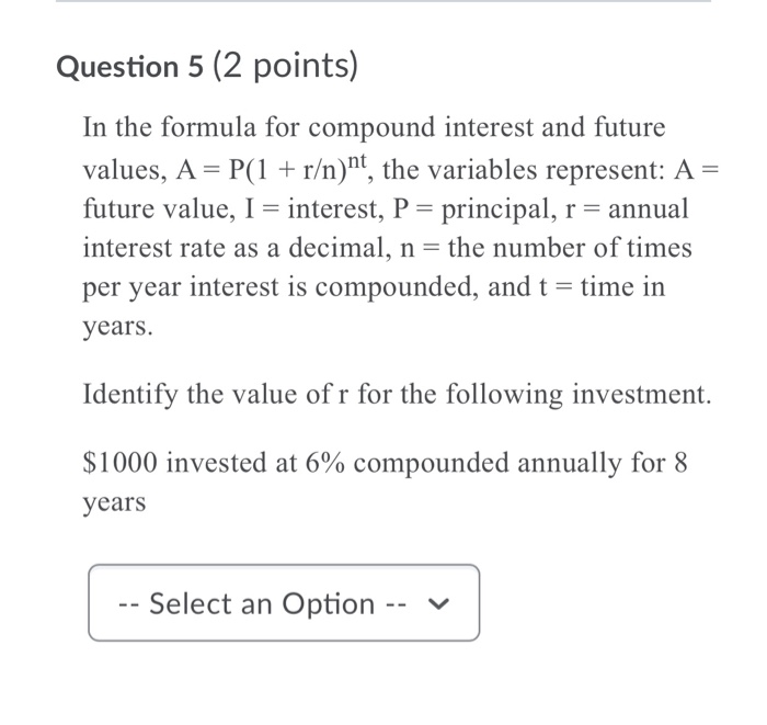 Solved Question 5 (2 points) In the formula for compound | Chegg.com