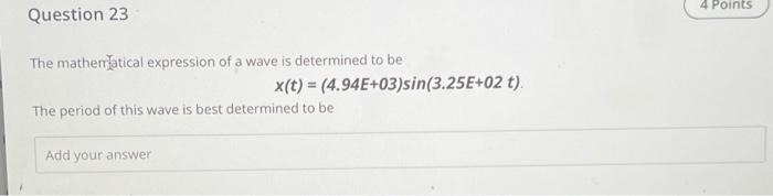 Solved The mathergatical expression of a wave is determined | Chegg.com