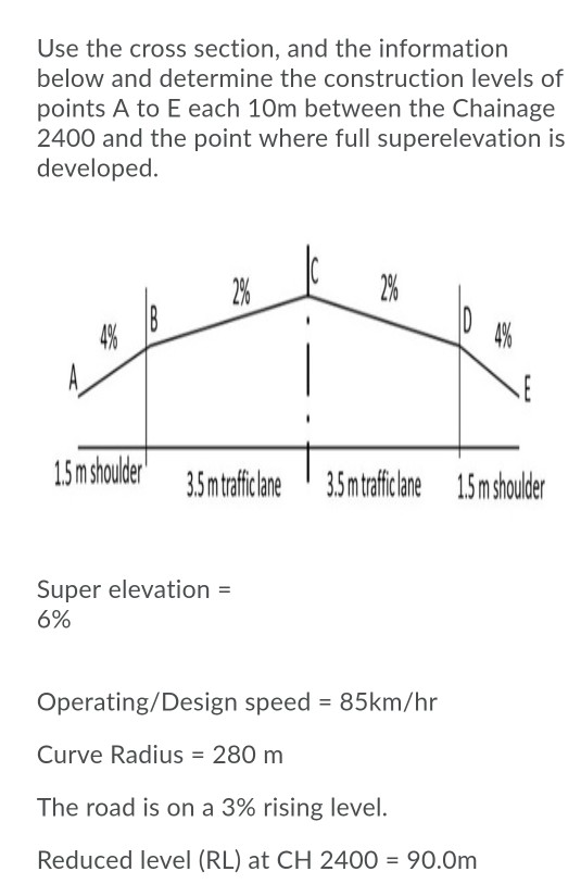 Solved Use the cross section, and the information below and | Chegg.com