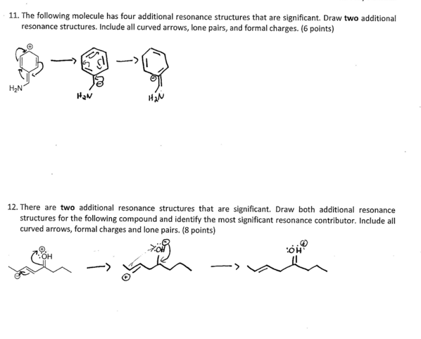 Solved The following molecule has four additional resonance | Chegg.com