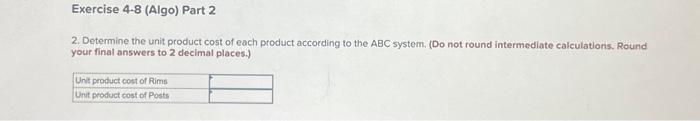 Solved Required information Exercise 4-8 (Algo) Computing | Chegg.com