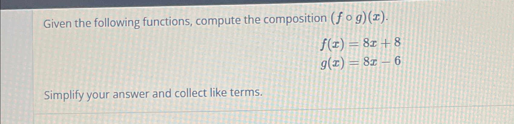 Solved Given the following functions, compute the | Chegg.com