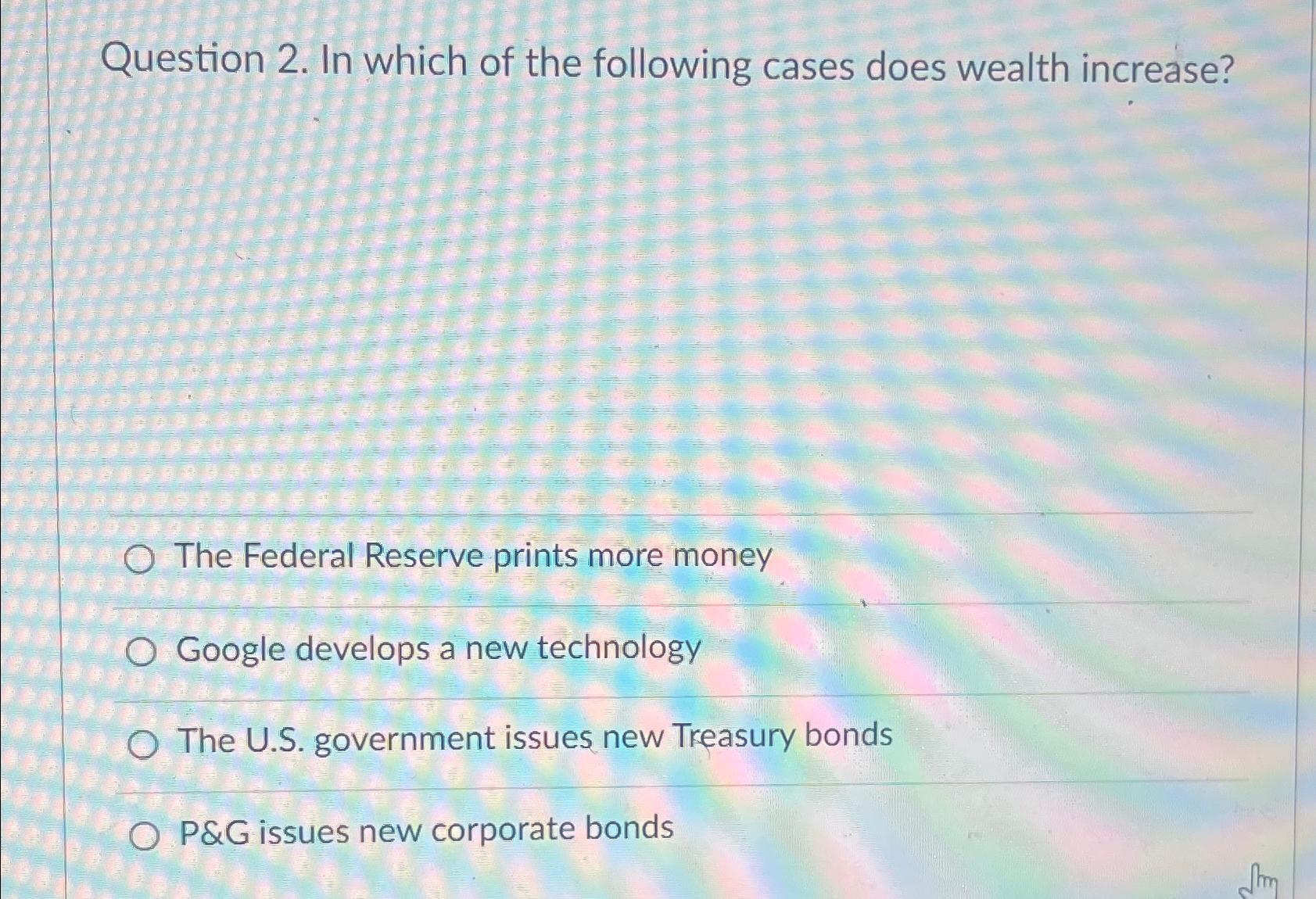 Solved Question 2. ﻿In which of the following cases does | Chegg.com