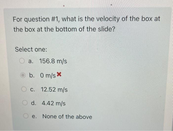 Solved A 20-kg box slides from rest from the top of 8 m tall | Chegg.com